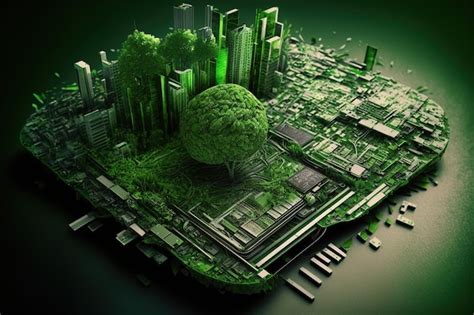 Premium Ai Image Using Green Computer Technologies To Protect The