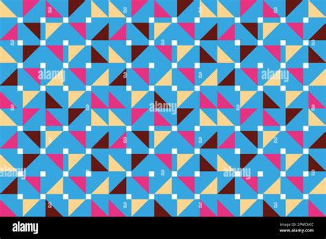 Vector Geometric Pattern Abstract Seamless Geometry Background Colorful Summer Texture With