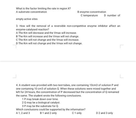 What Is The Factor Limiting The Rate In Region X A Substrate Concentrati
