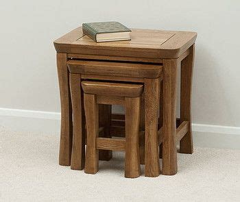 Dark Oak Nest Of Tables Orrick Rustic Oak Oak Furnitureland Living Room Furniture