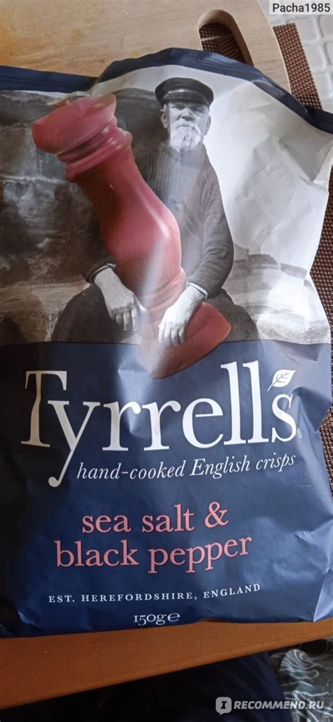 Чипсы Tyrrell's Картофельные натуральные с морской солью и черным ...