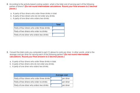 Solved Problem A Compute And Use Activity Rates To Chegg
