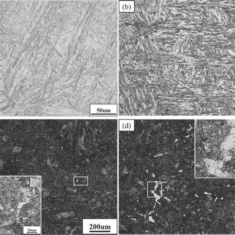 The Microstructure Obtained With Different Quenching Rates A Water