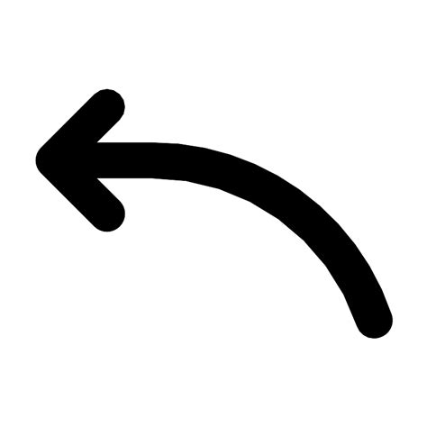 Curve Arrow Left 8 Vector SVG Icon SVG Repo