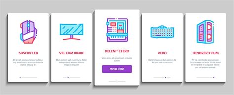 Computer Technology Onboarding Elements Icons Set Vector 17336225 Vector Art At Vecteezy