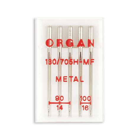 Organ Metallic Needles Size 14 16 15x1 130705h Mf 5pack Wawak