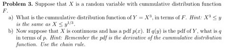 solved problem 3 suppose that x is a random variable with