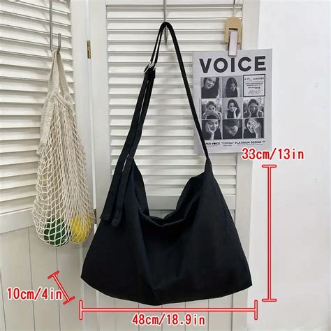 대용량 호보 숄더백 올매치 솔리드 컬러 크로스바디백 여성용 캐주얼백 Temu