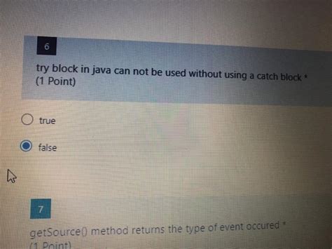 Solved 6 Try Block In Java Can Not Be Used Without Using A
