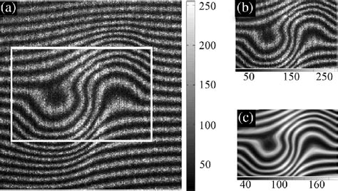 A Experimental Fringe Pattern Ir B Rectangular Region Of A Download Scientific