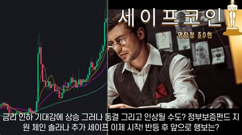세이프코인전망 금리 인하 기대감에 상승 그러나 동결 그리고 인상될 수도 정부보증펀드 지원 체인 솔라나 추가 세이프 이제 시작 반등 후 앞으로 행보는 Youtube