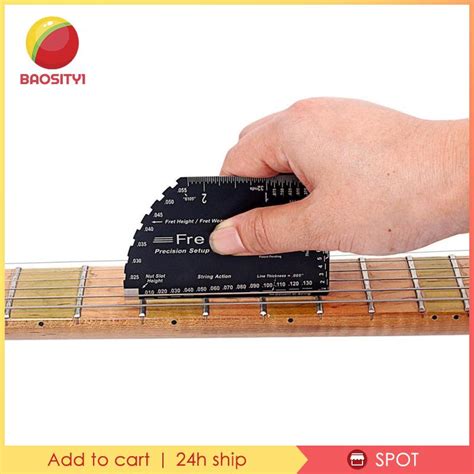 Precision 8in1 Guitar String Action Gauge Fret Rocker Ruler Luthier Tools Shopee Thailand