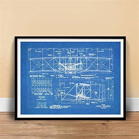 1903 Wright Brothers Flyer Flying Machine Invention 18x24 Patent Poster