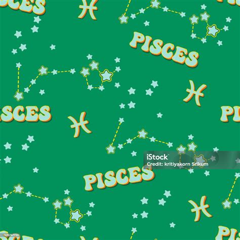 물고기 자리 조디악 별 원활한 패턴 물고기자리 기호 기호 별 벡터 Eps10 물고기자리에 대한 스톡 벡터 아트 및 기타 이미지
