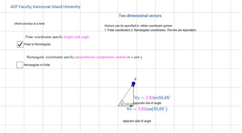 vector components method geogebra