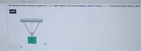 Solved Two identical strings making an angle of θ with Chegg