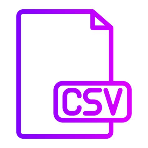 Csv Generic Gradient Outline Icon