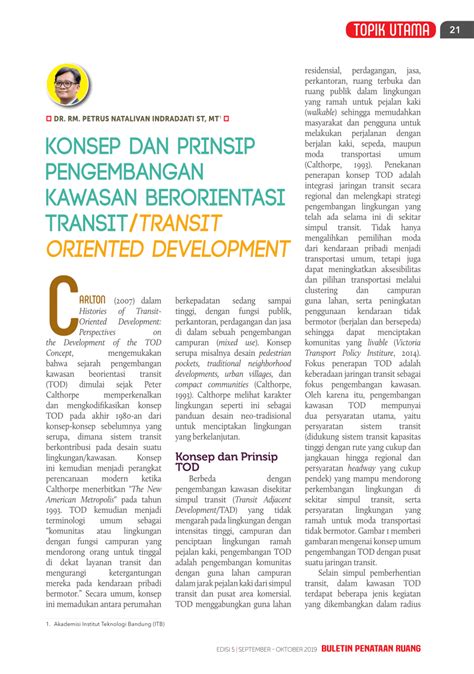 Pdf Konsep Dan Prinsip Pengembangan Kawasan Berorientasi Transit