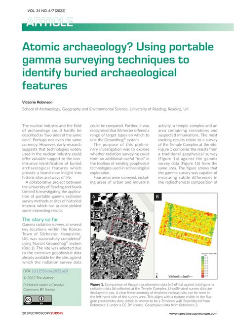 Pdf Atomic Archaeology Using Portable Gamma Surveying Techniques To Identify Buried