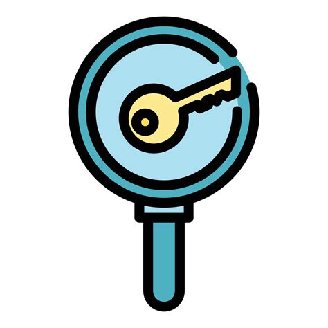 Cipher Key Icon Color Outline Vector 15064278 Vector Art At Vecteezy