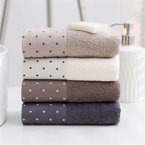 Badu Bg 34x72cm 100 памучна хавлиена кърпа на точки плътен цвят мека домашна кърпа за ръце за