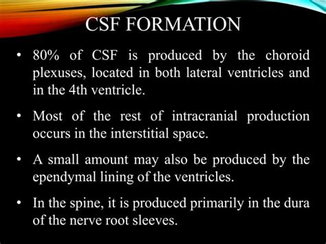 CSF Physiology PPTX