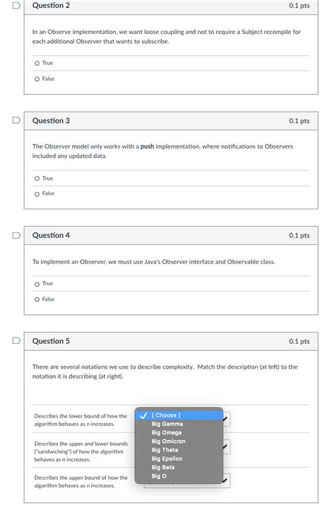Solved Question 2 0 1 Pts In An Observe Implementation We Chegg Com