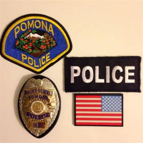 Pomona Police Badge Defunct Old Replica Prop Metal Full Size 497150332