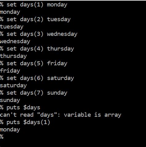 Tcl Creating Array DSWSIS DATA BIT Tcl Creating Array DSWSIS DATA BIT
