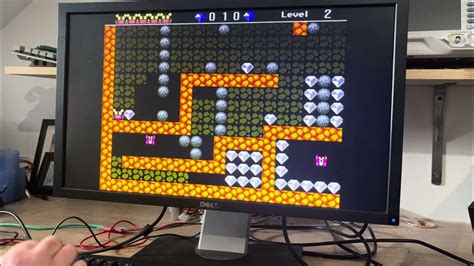 Boulderdash Running On My 32 Bit Pipelined Softcore Written In Verilog