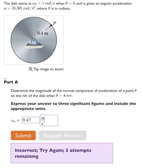 solved the disk starts at wo 1 rad s when θ 0 and is given