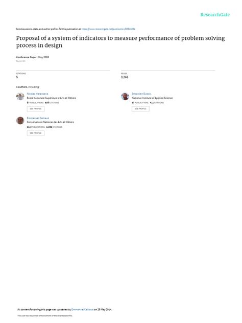 Proposal Of A System Of Indicators To Measure Perf Pdf