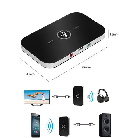 Bluetooth 5 0 Audio Transmitter Receiver Stereo 3 5mm Aux Jack Rca Usb Dongle Music Wireless
