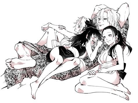 Uzui Tengen Hinatsuru Suma And Makio Kimetsu No Yaiba Drawn By And