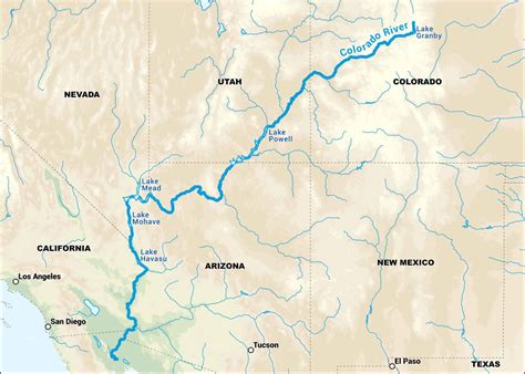 Colorado River Map Us Maps