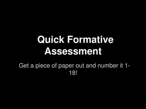 Ppt Quick Formative Assessment Powerpoint Presentation Free Download