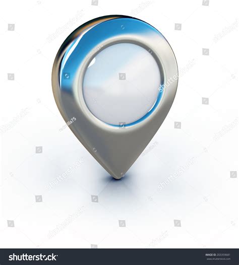 Metallic Map Pointer Isolated Illustration Stock Illustration Shutterstock