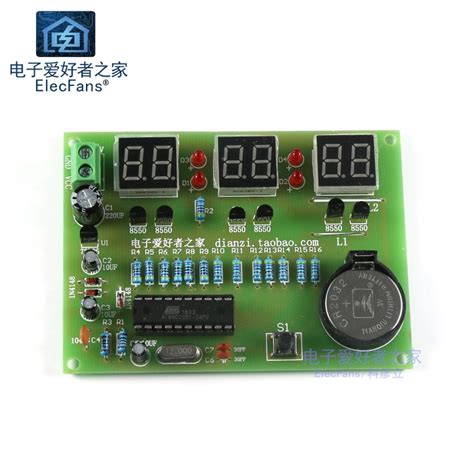 Pieces Six Digit Digital Clock Kit Electronic Clock Kit At89c2051 Diy With Battery Shopee
