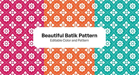 Premium Vector Editable Seamless Modern Base Batik With Various Color And Pattern Vector For
