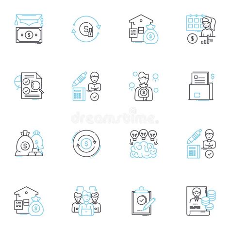 Budgeting Strategy Linear Icons Set Allocation Frugal Planning Analysis Limits Saving