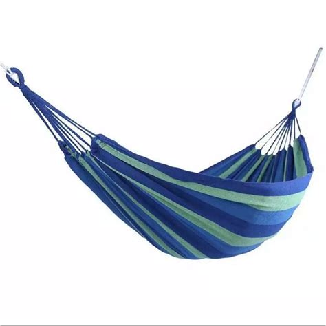 แบบพกพา เปลยวน280x80cm เปลญวนผ้าใบ แถมฟรีกระเป๋าและเชือก บ้าน เปลเดินป่าcamping Hammock Sb6064