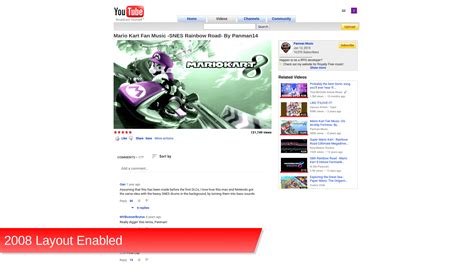 Customtube Now Lets You Use Almost Every Layout Youtube Has Ever Had R Oldyoutubelayout