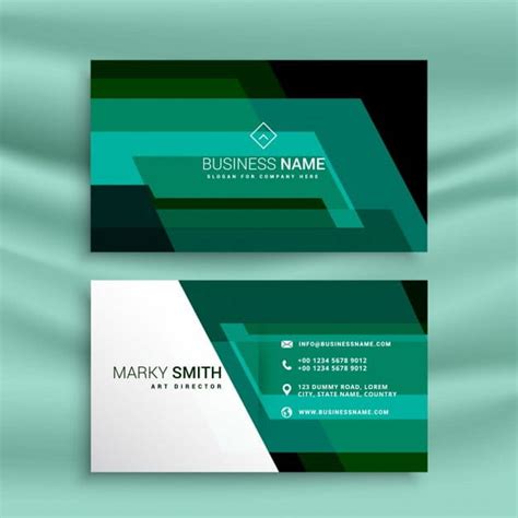 추상 녹색 명함 디자인 서식 파일 Eps Uidownload