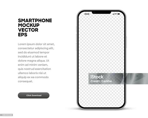 3d 고품질 벡터 스마트 폰 모형 프리젠 테이션 템플릿에 대한 매우 현실적인 모바일 장치 Ui Ux 모형 빈 화면 격리 템플릿과