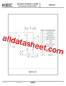 SOT-23 Datasheet(PDF) - KEC(Korea Electronics)