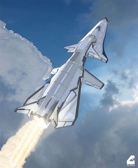 Aiming High By Rob Caswell On Deviantart Futuristic Space Shuttle