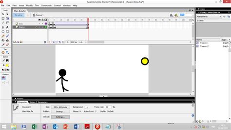 Tutorial Membuat Animasi Frame By Frame Tweened Dan Motion Shape Di Macromedia Flash 8 Adhi
