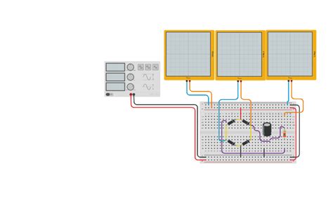 circuit design puente de diodos tinkercad