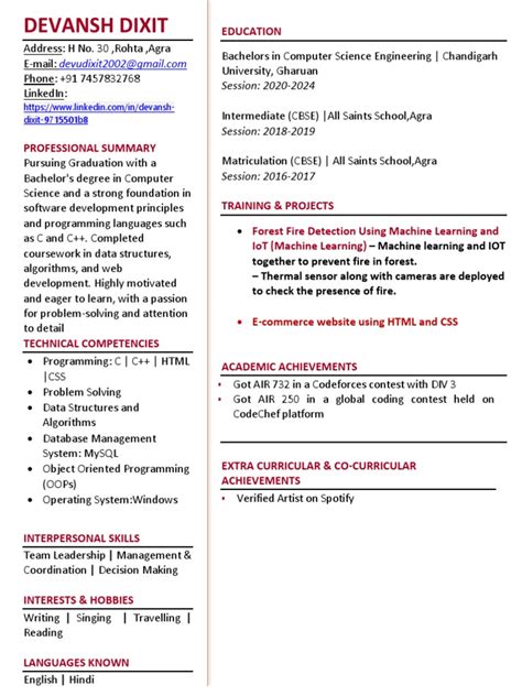 devansh resume pdf art computers