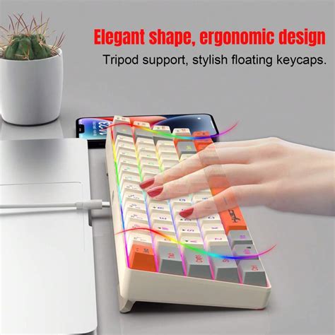 HXSJ HXSJ Wired Gaming Keyboard RGB Backlit Mini Compact Keys Membrane Keyboard Tri